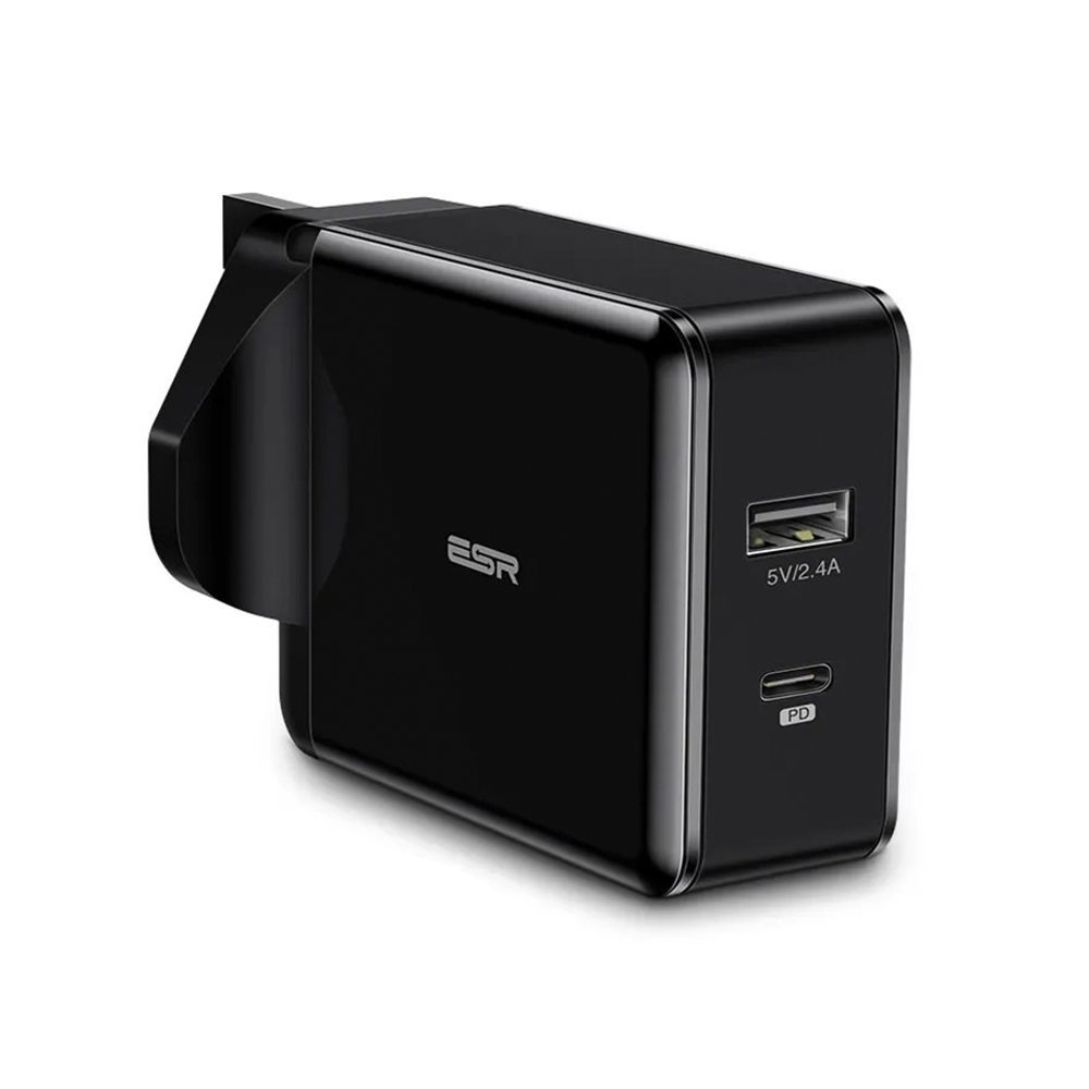 ESR 30W Type-C PD and USB-A Dual Port Quick Charger – Black ...